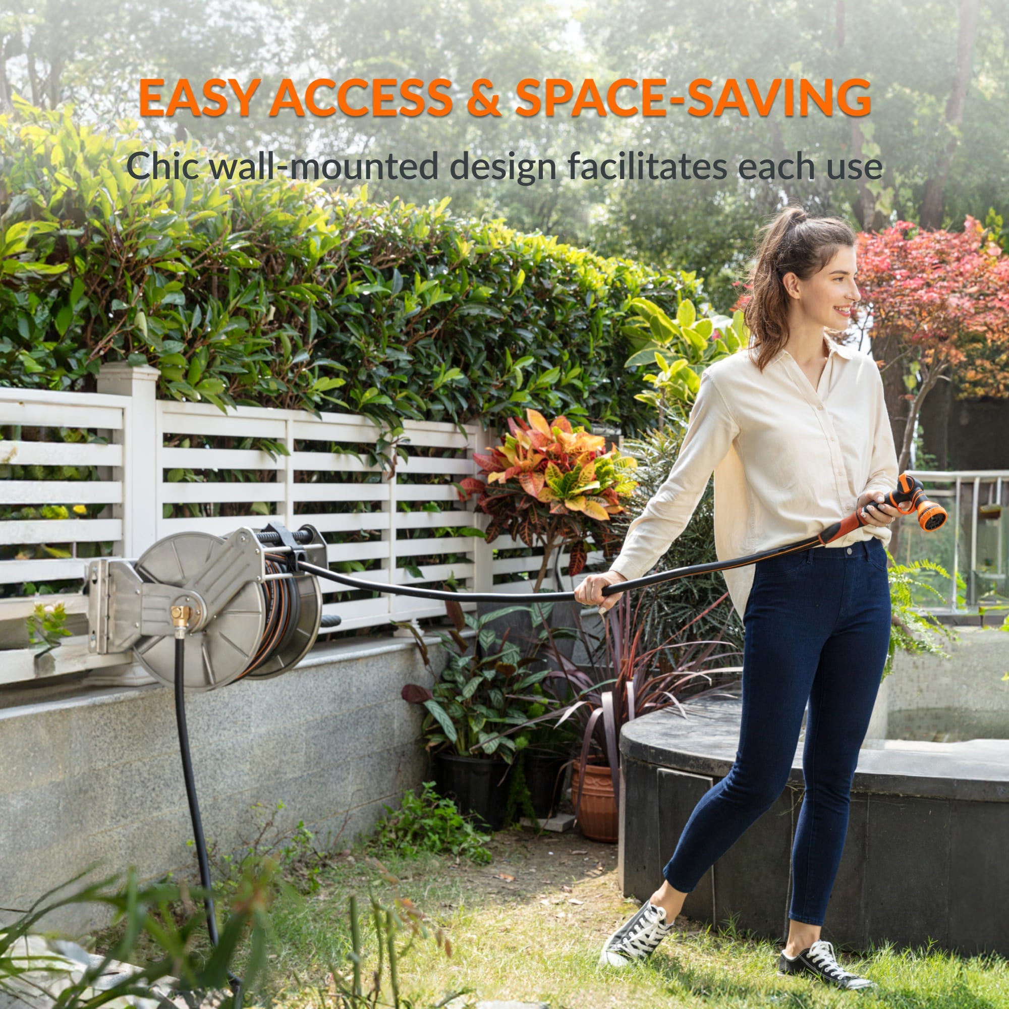 Wall Mounted Hose Reel-Stainless Steel-Heavy Duty Made By Giraffe Tool ...