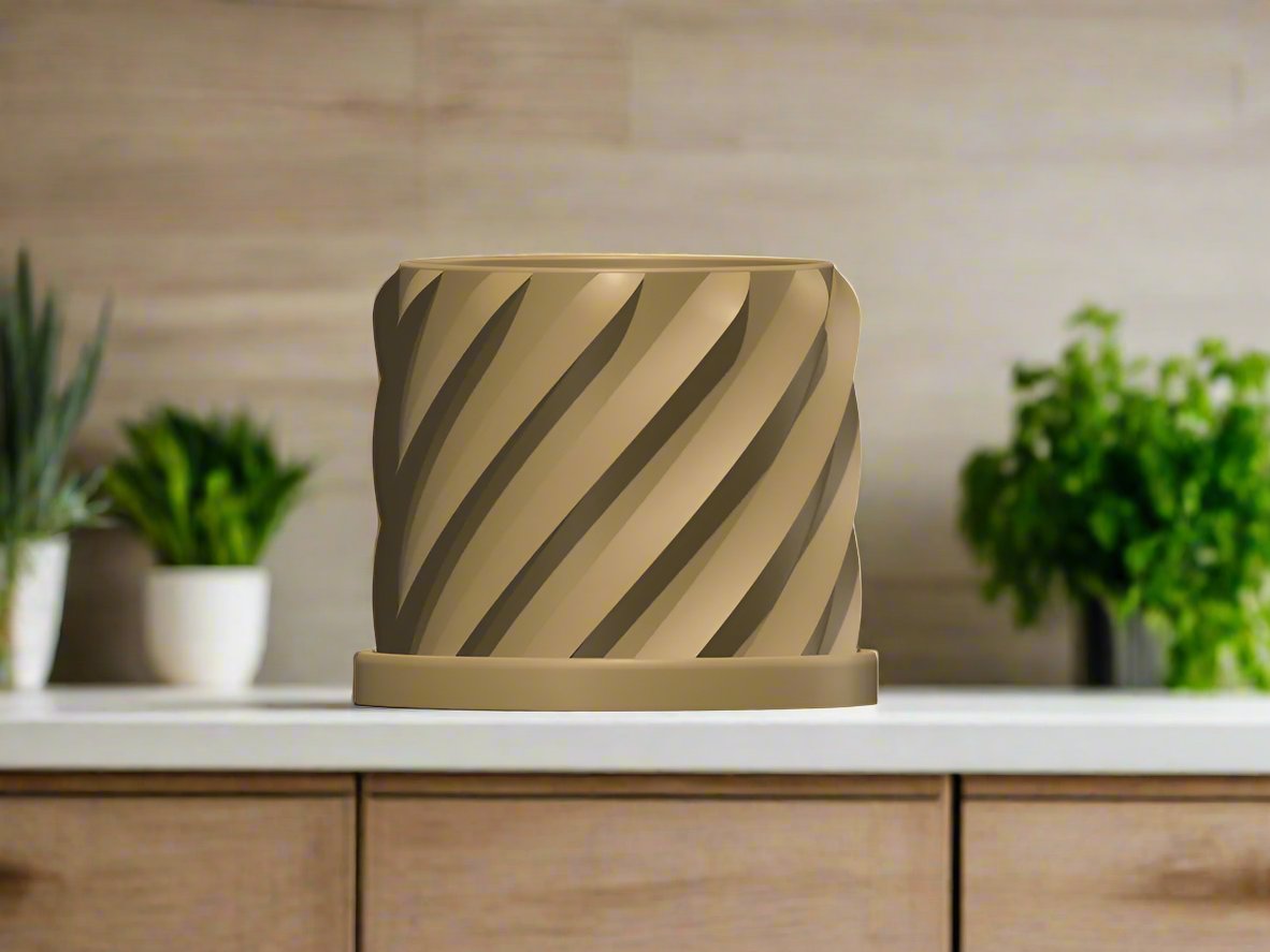 Thick Spiral Plant Pot With Size & Color Options | The Plant Attraction