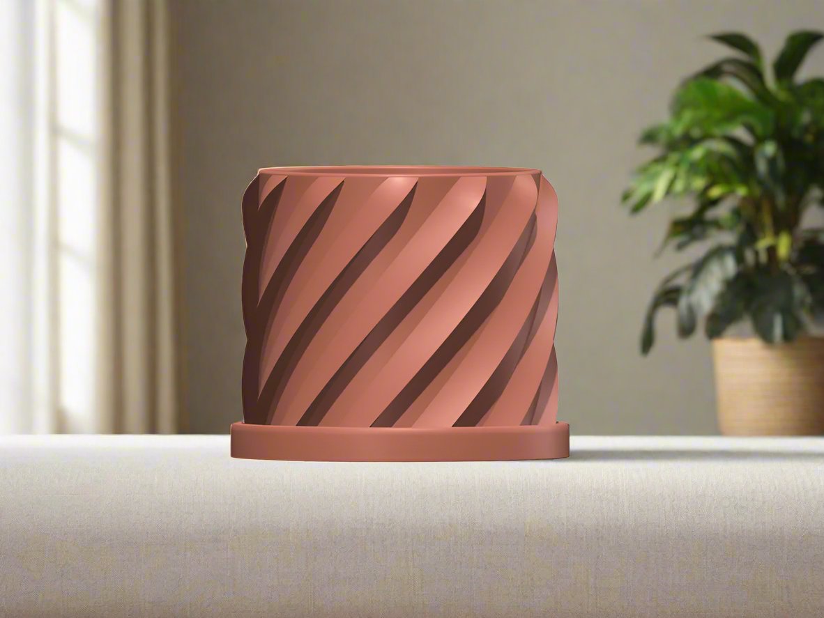 Thick Spiral Plant Pot With Size & Color Options | The Plant Attraction