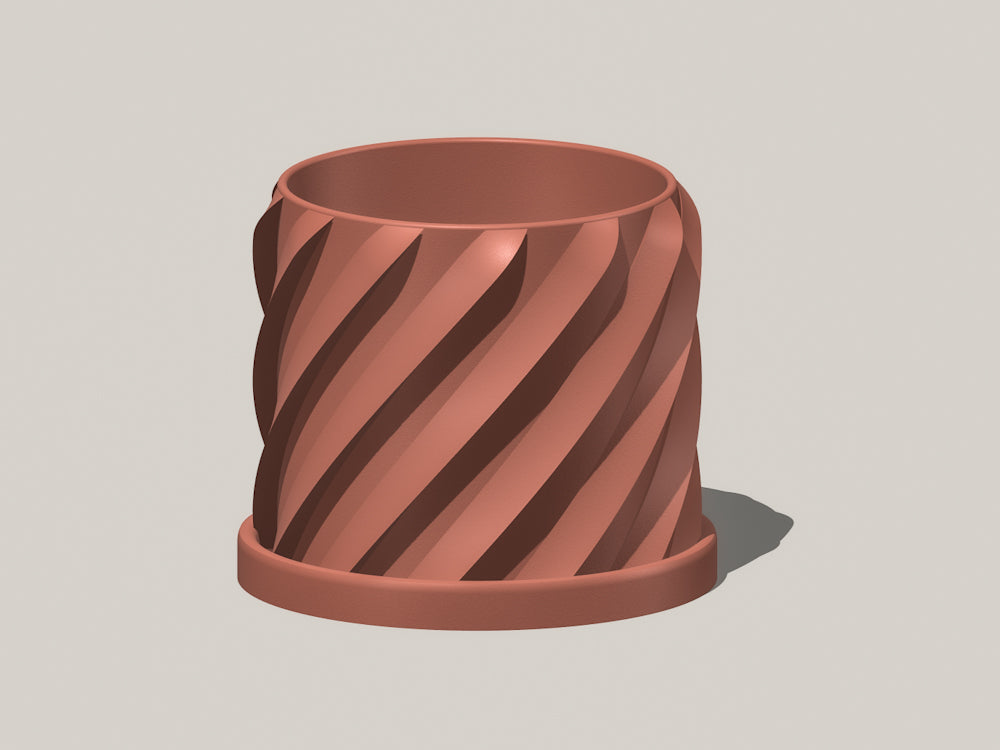 Thick Spiral Plant Pot With Size & Color Options | The Plant Attraction