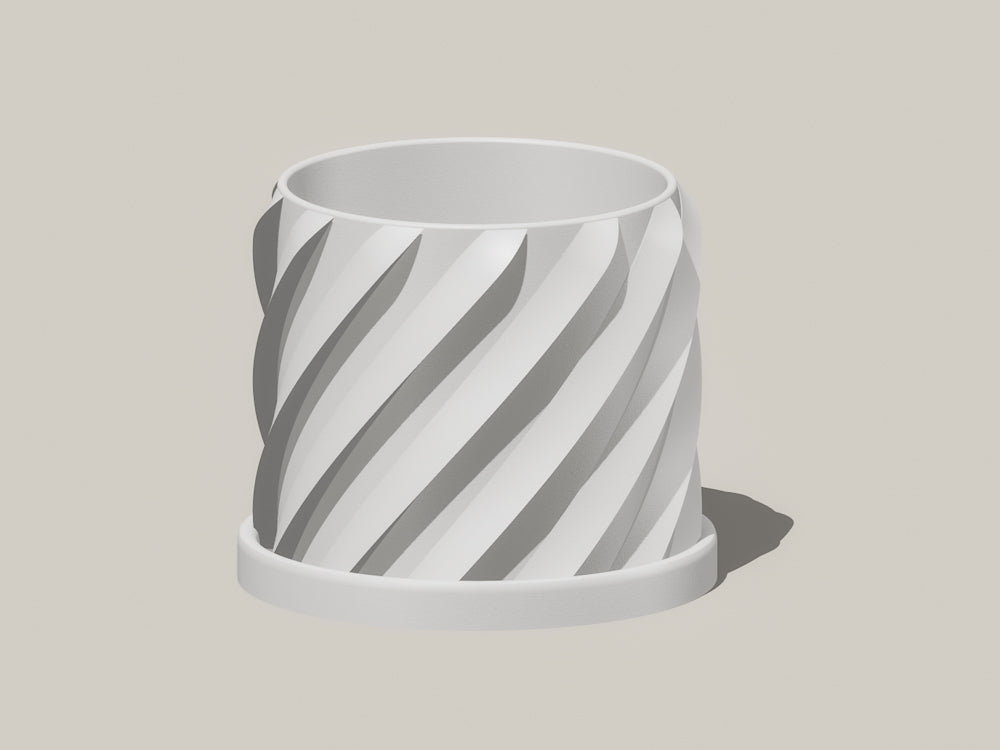Thick Spiral Plant Pot With Size & Color Options | The Plant Attraction