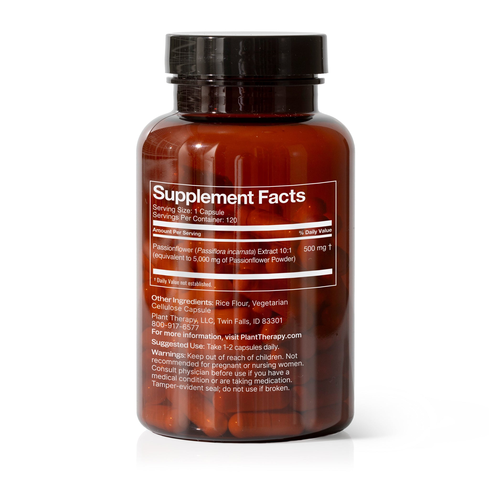 Passionflower Herbal Supplement - 120 Capsules By Plant Therapy | The ...