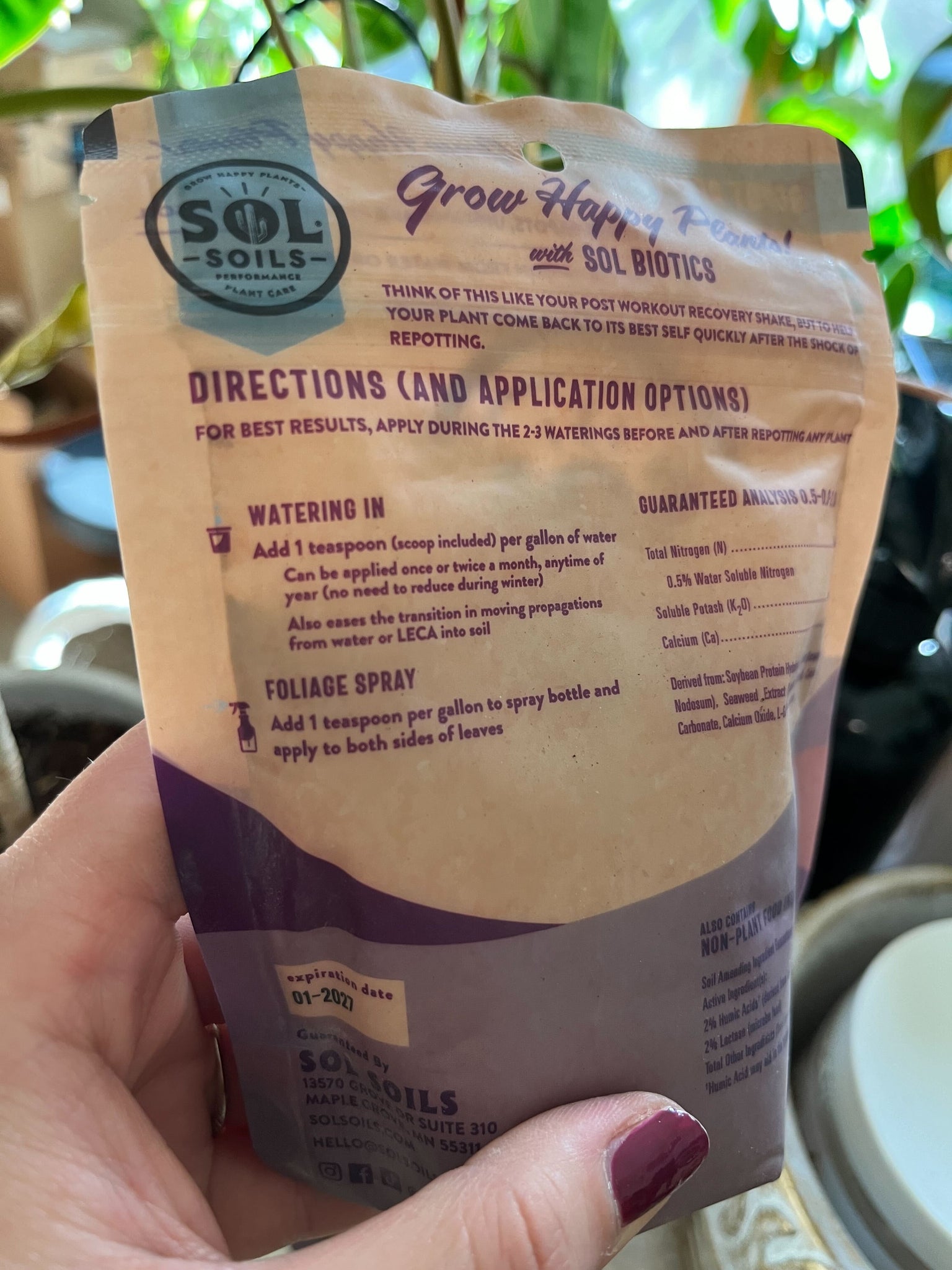 Sol Biotics - Repot Recovery By Sol Soils | The Plant Attraction