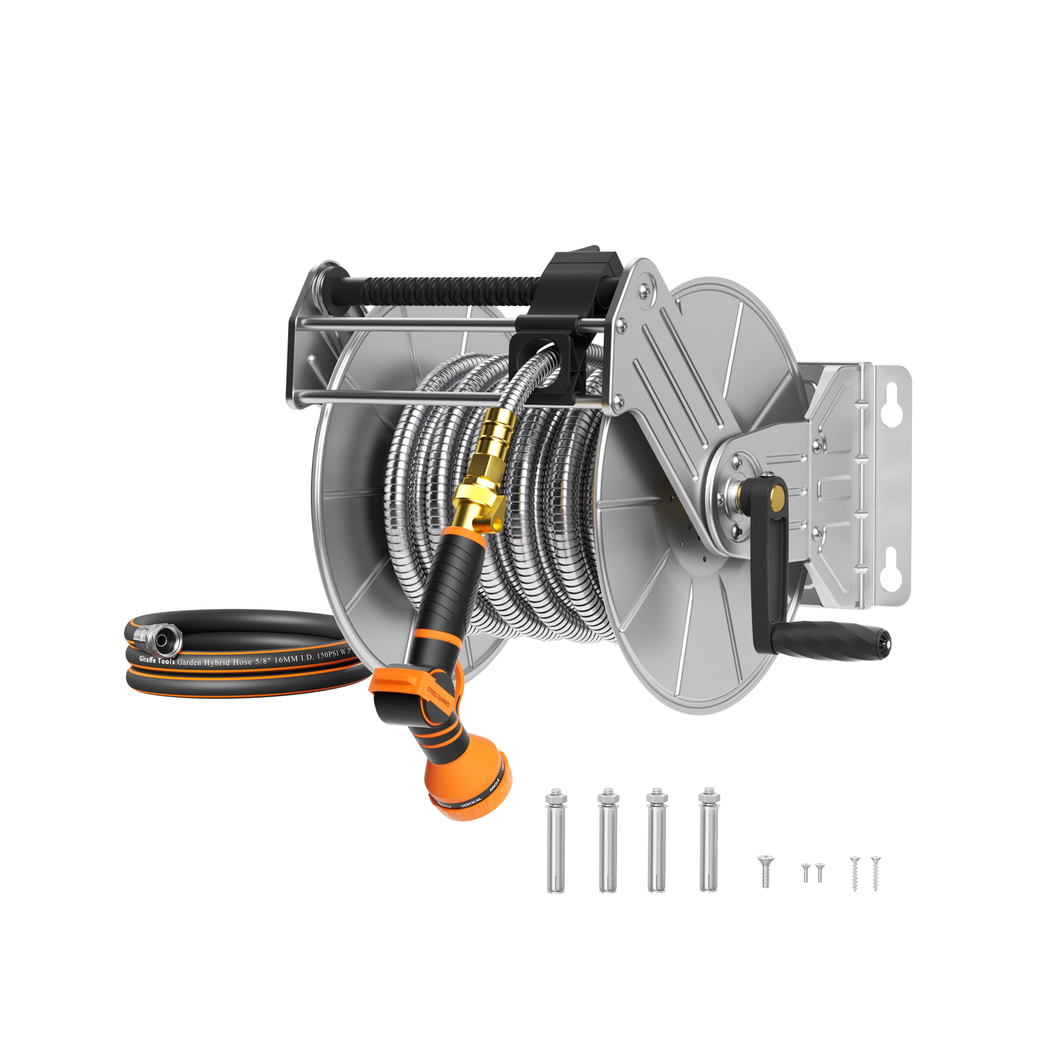 Wall Mounted Hose Reel-Stainless Steel-Heavy Duty Made By Giraffe Tool ...