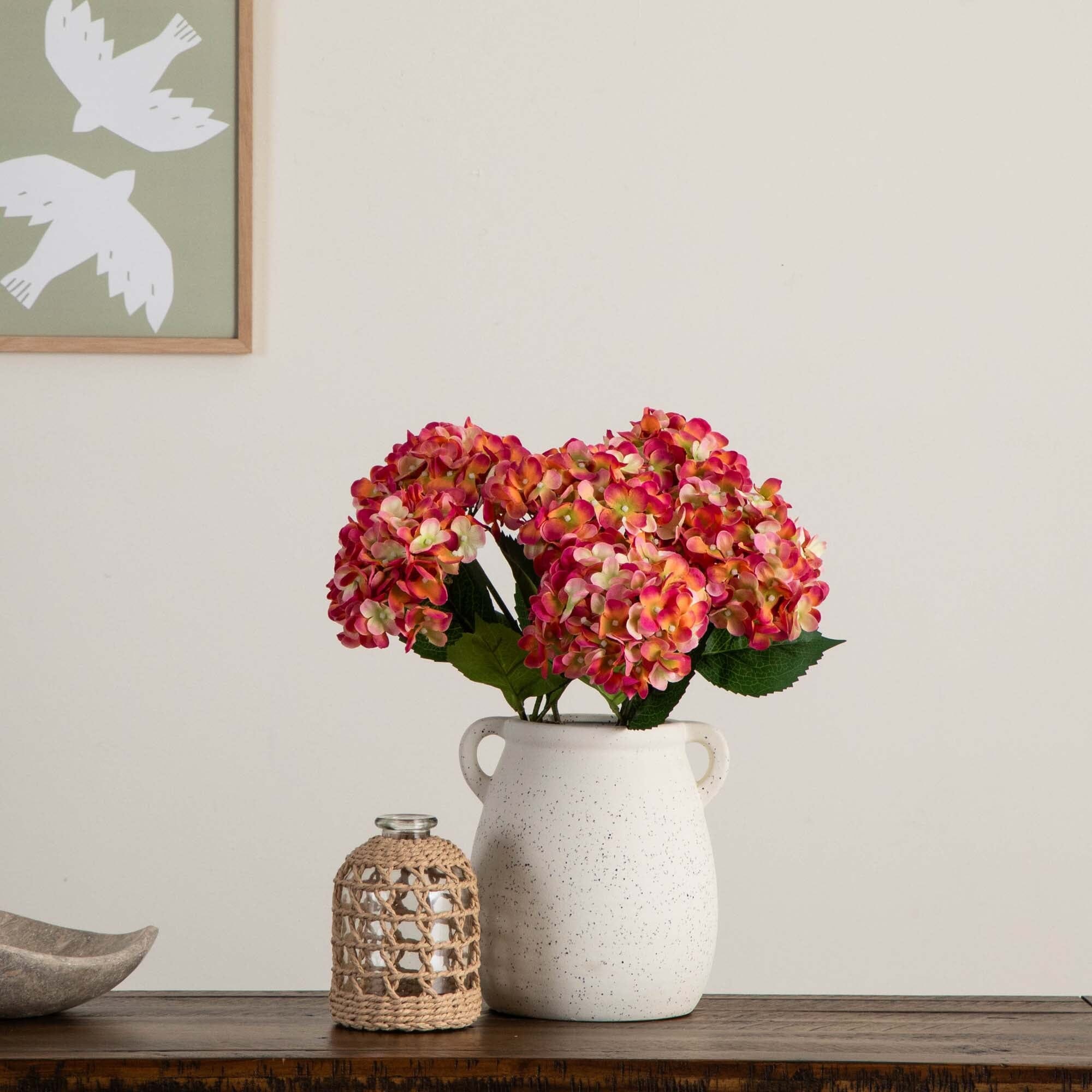 20" Artificial Hydrangea Flower Stems- Set of 3 | The Plant Attraction