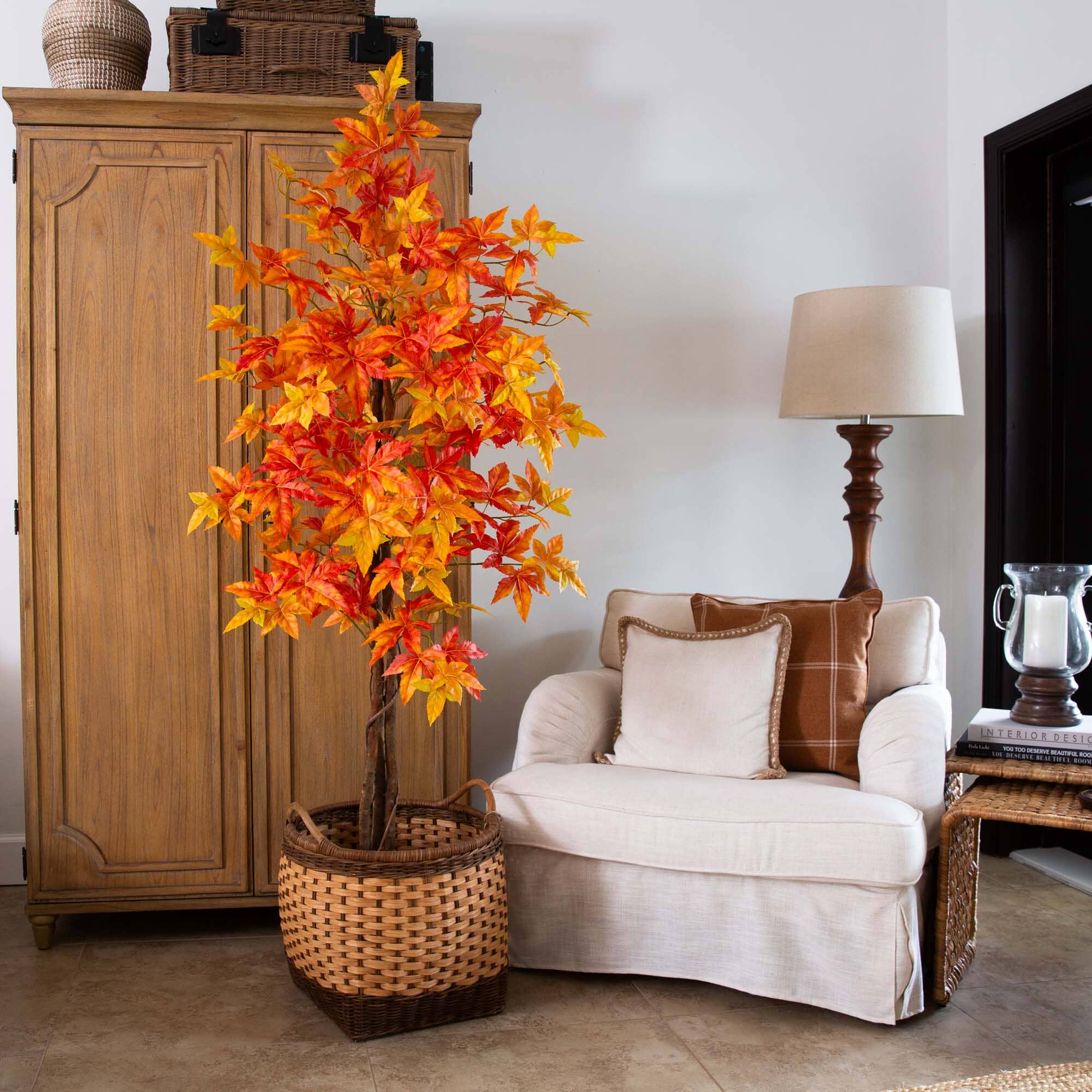 6’ Autumn Deluxe Maple Artificial Fall Tree | The Plant Attraction