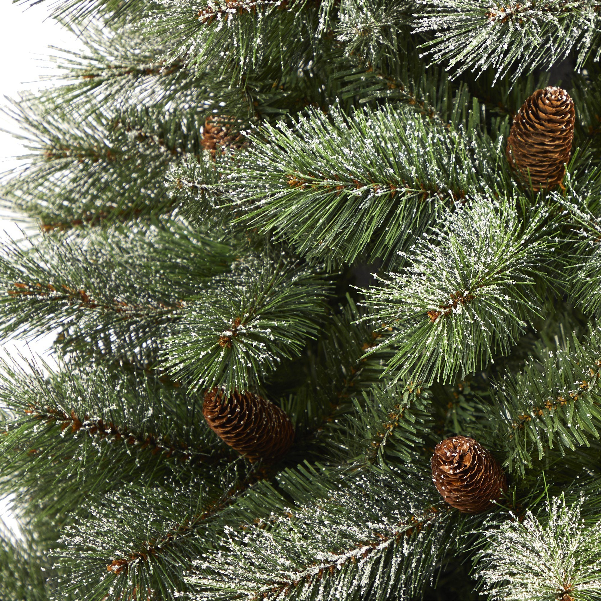 6’ Snowed French Alps Mountain Pine Artificial Christmas Tree with 583 ...